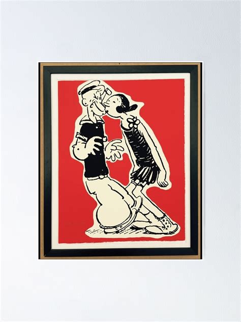Popeye Kissing Olive Poster For Sale By Karloconcepcion Redbubble