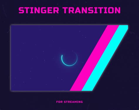 Vaporwave Stinger Transition Purple Obs Transition Wipe With Neon