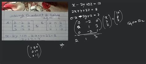 wsing Product \&e Solve \[ \begin{array}{l} A=\left[\begin{array}{rrr} 2