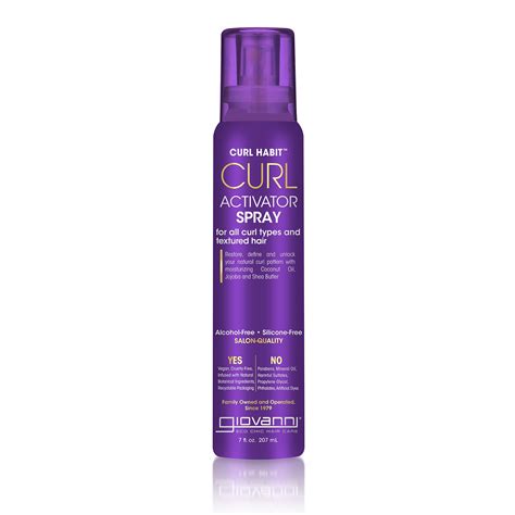 Curl Habit™ Curl Activator Spray Enhance Your Unique Curl Pattern Giovanni Cosmetics