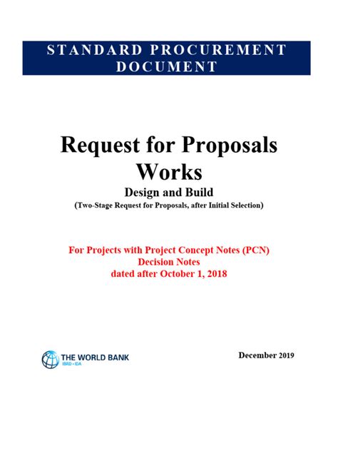 Spd Request For Proposal Works Design Build Two Stage Pdf Request