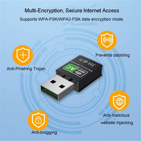jinghua 600m 듀얼 밴드 무선 네트워크 카드 컴퓨터 외부 2 4g 5g usb wifi 수신기 송신기