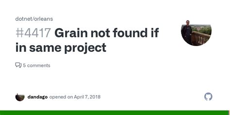 Grain Not Found If In Same Project · Issue 4417 · Dotnetorleans · Github