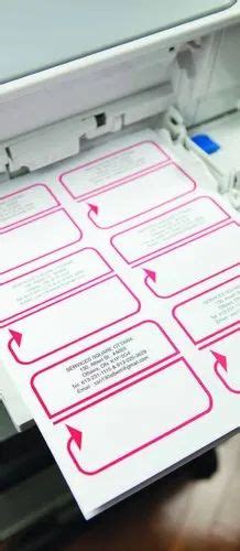 Trridev Labelss White Printed Barcode Label For Printing Variable Data On Your Labels For