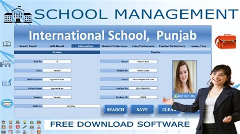 School Management System In Excel Youtube
