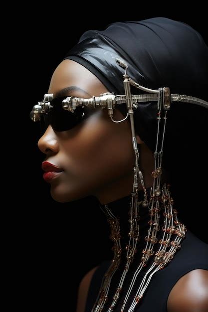 Premium Ai Image A Woman Wearing Sunglasses And A Head Wrap