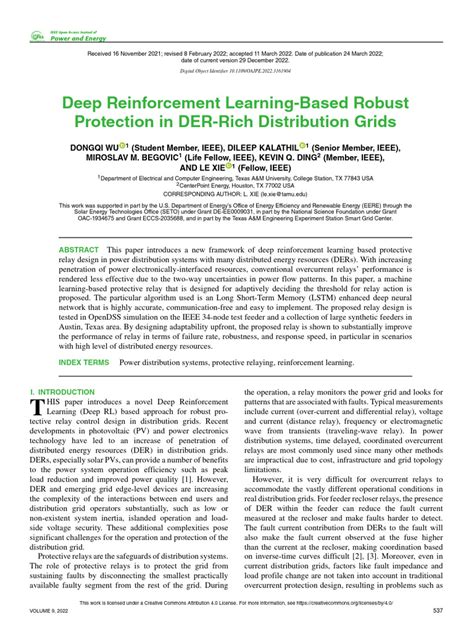 Deep Reinforcement Learning Based Robust Protection In Der Rich