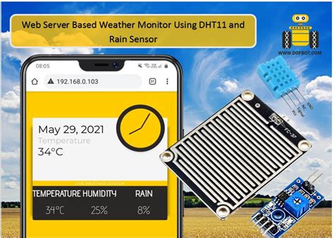 Web Server Based Weather Monitor Using DHT Rain Sensor