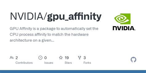 Github Nvidiagpuaffinity Gpu Affinity Is A Package To