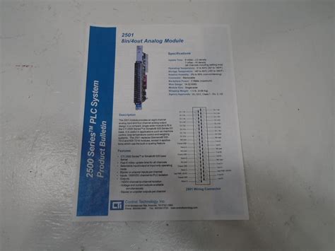 Control Technology 2501 8 In4 Out Analog Module