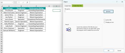 Insert Embed An Object In Excel Examples How To Do