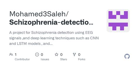 Github Mohamed3salehschizophrenia Detection Using Eeg Signals A