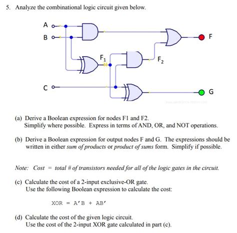 solved 5 analyze the combinational logic circuit given