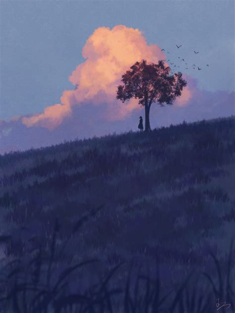 Safebooru 1girl Absurdres Bird Blue Sky Chinese Commentary Clouds