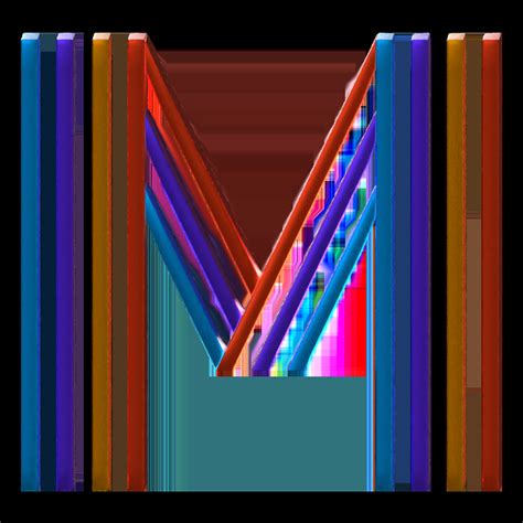 Download M Letter 3d Shape Parallel Lines Text In Png Glb  Mp4 Pixcap