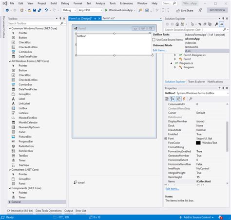 Updates To NET Core Windows Forms Designer In Visual Studio Preview NET Blog