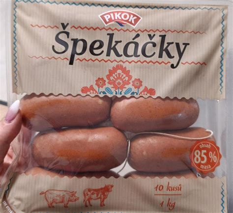 Špekáčky Pikok калорийность пищевая ценность ⋙