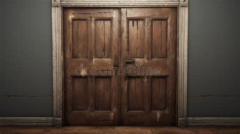dark and grungy wooden doors in unreal engine 5 stock illustration