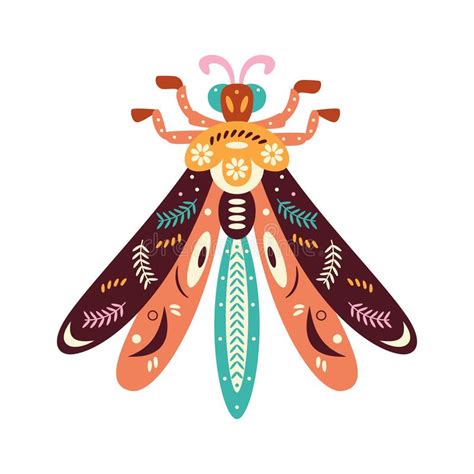 Isolated Neutral Colored Ladybug With Patterns Vector Stock Vector Illustration Of Graphic