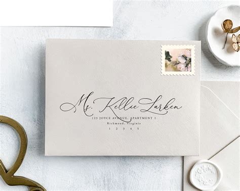 Calligraphy Wedding Envelope Addressing