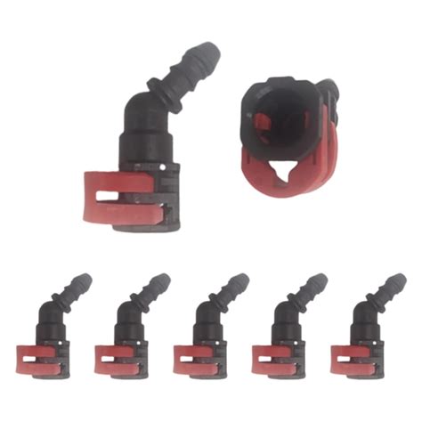 Kit 5 Quick Conector Reto Preto E Vermelho Universal 4 5 X 8mm Ws Parts