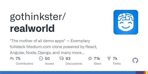 Github Gothinksterrealworld The Mother Of All Demo Apps
