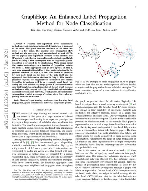 pdf graphhop an enhanced label propagation method for node