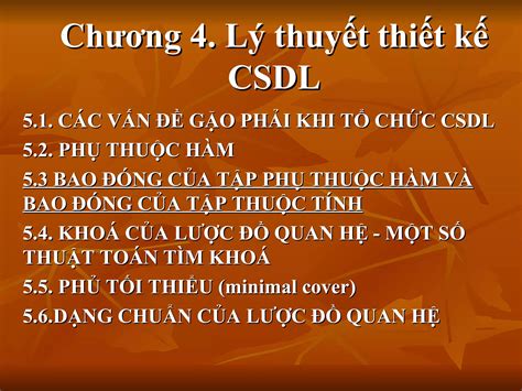 Lý thuyết thiết kế CSDL | PDF