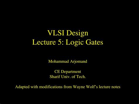 Ppt Vlsi Design Lecture 5 Logic Gates Powerpoint Presentation Free Download Id8738960