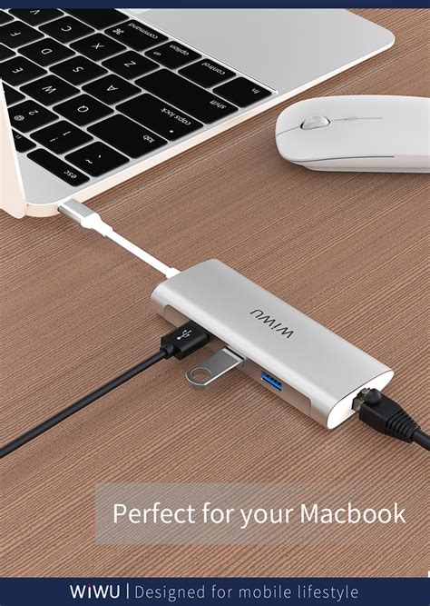 WiWU Portable Multiport Usb C Hub In Laptop Adapter STR Zore Australia
