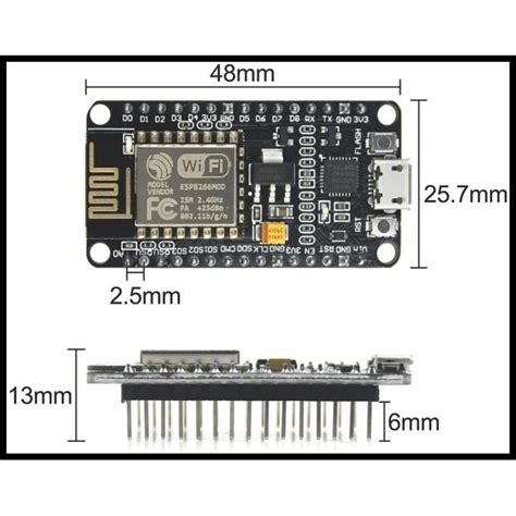 jual termurah nodemcu amica cp2102 esp 12e 8266 wifi iot dev kit v2 w