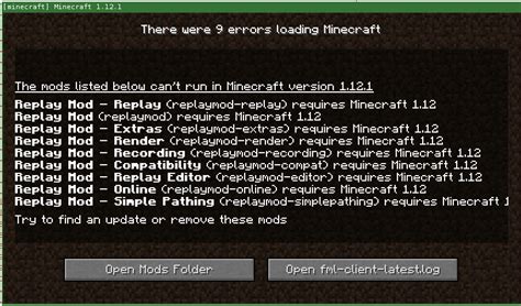 minecraft replay mod forums all version compatibility