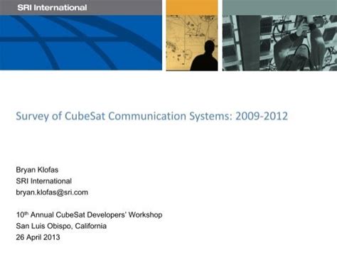 Survey Of Cubesat Communication Systems 2009 2012