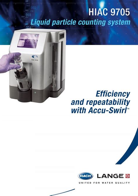 Hiac 9705 Liquid Particle Counting System Hach Lange