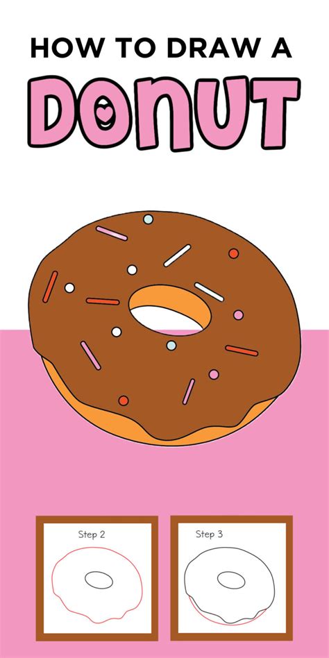 How To Draw A Donut Easy Step By Step Tutorial Made With HAPPY