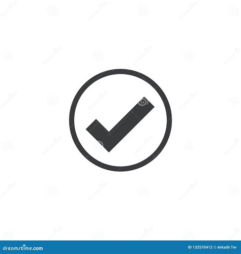 Vector Check Mark Icon Isolated Approve Symbol Stock Vector Illustration Of Mobile List