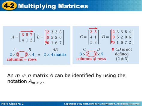PPT Understand The Properties Of Matrices With Respect To Multiplication Multiply Two