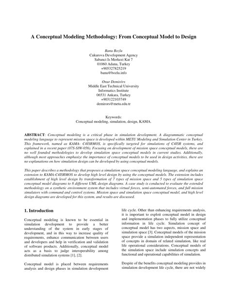 pdf a conceptual modeling methodology from conceptual model to design
