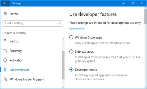 What Is Developer Mode” In Windows 10