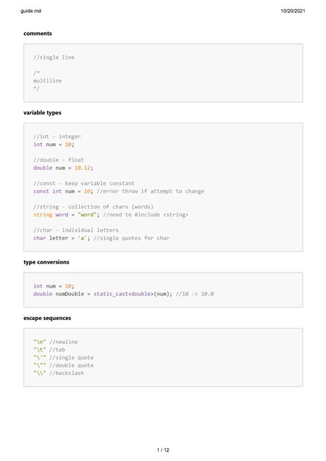 Guide Through C Programming Comments Single Line Multiline