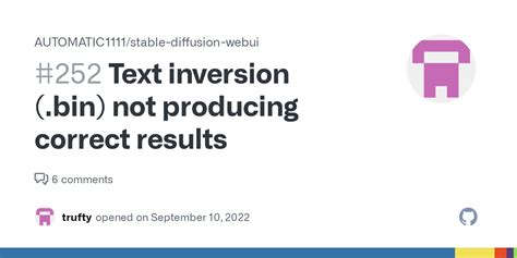 Text Inversion Bin Not Producing Correct Results · Issue 252