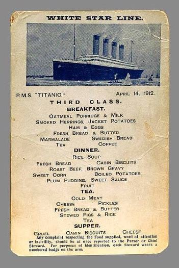 Third Class Dining The Rms Titanic 1912 Third Class Dining The Rms Titanic 1912