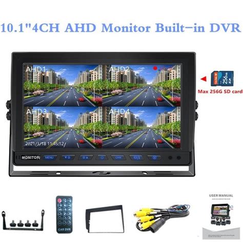 10,1" parking (reversing) AHD/CVBS hybrid monitor + RECORDING | Efeel.co
