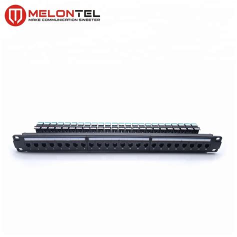 1u 19inch Type 24 Port STP Patch Panel With Cable Manager 24 Port 19 Inch Plastic Patch Panel