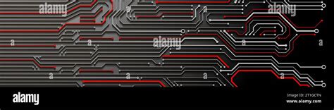 Abstract Technology Circuit Board Communication Concept Template For Science Presentation