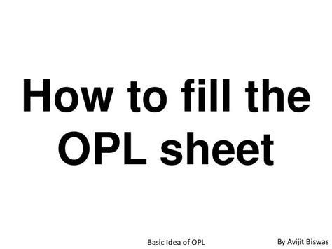 One Point Lesson Opl Basic Presentation