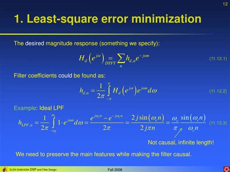 Ppt Lecture 11 Lti Fir Filter Design Powerpoint Presentation Free Download Id4622239