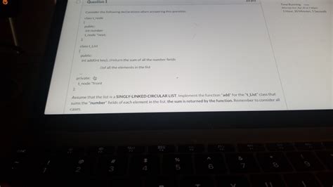 solved uuestion 1 consider the following declarations when