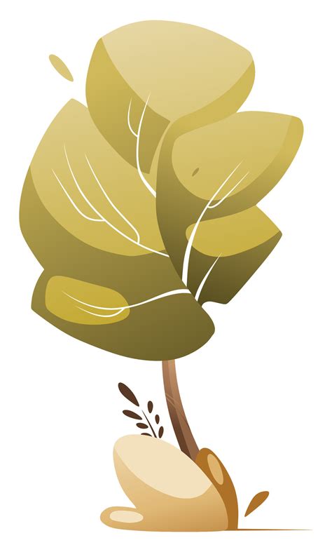 Illustration Of A Tree Swaying In The Wind Vector Art At Vecteezy