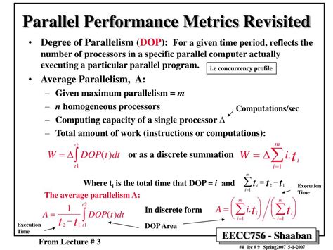 Ppt Parallel System Performance Evaluation And Scalability Powerpoint